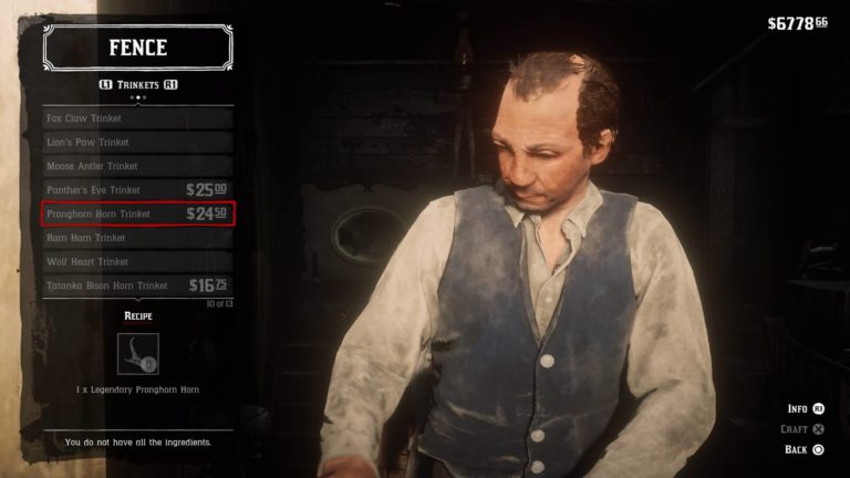 Pronghorn Horn Trinket | Red Dead Redemption 2 Guide | PrimeWikis